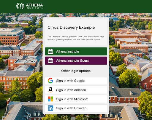 Cirrus Identity Home Page